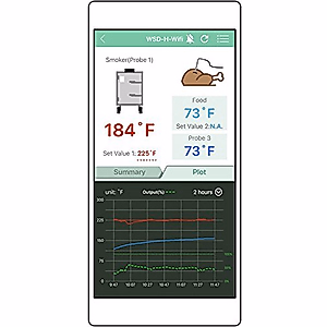 WiFi Electric Smoker Temperature Controller, 2 Probes, 1800 Watts