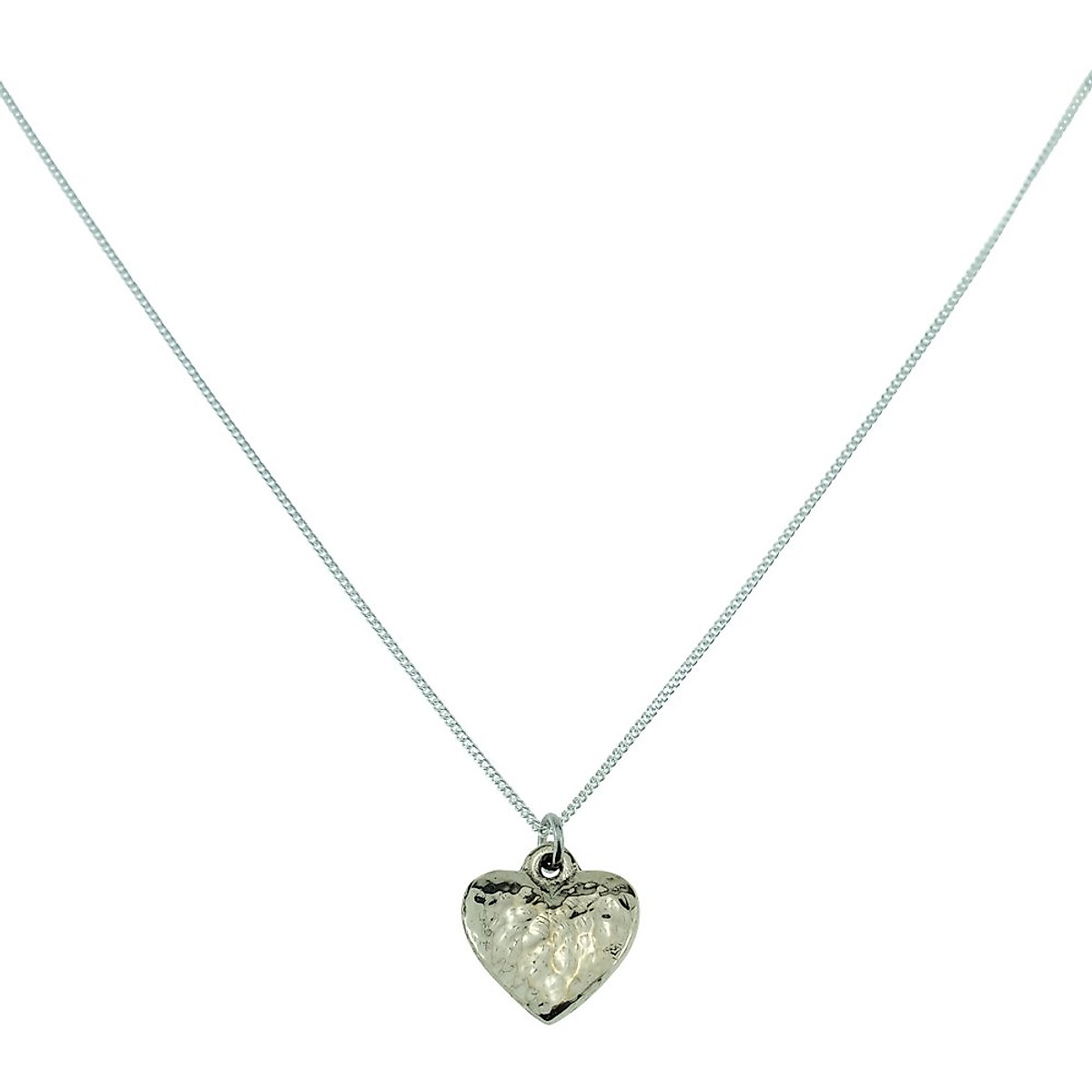 8 Wedding Anniversary 100% Bronze Hammered Heart Pendant