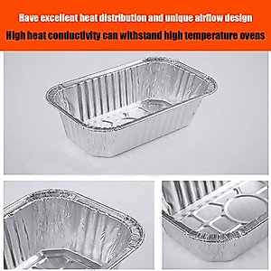 DONSIQIZZ Aluminum Pans (50 Pack) 1 Lb Mini Loaf Pan,Disposable Foil Bread Pan Mini Loaf Baking Pan Tins 6'' X 3.5'' X 2''