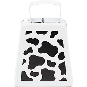 Okuna Outpost 6 Pack Cow Bells with Handle for Kids, Noise Makers for Farm, Sporting Events (4 Inches)