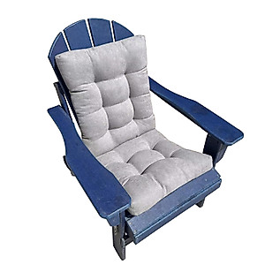 SUMURI Rocking Chair Cushions, Indoor/Outdoor High Back Chair Cushion，All in One Non-Slip Adirondack Chair Cushion,Durable(Size:1 Count (Pack of 1),Color:Gray)