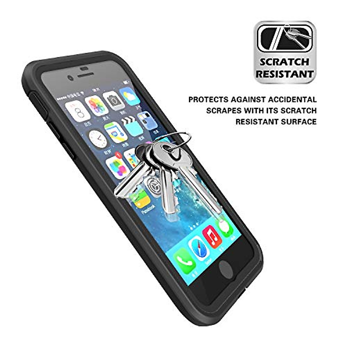 ImpactStrong iPhone 7 Plus/iPhone 8 Plus Case, Ultra Protective Case with Built-in Clear Screen Protector Full Body Cover for iPhone 7 Plus/iPhone 8 Plus (Black)