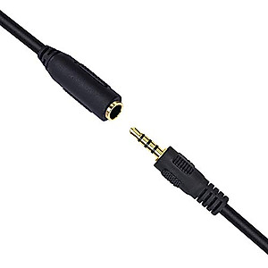 Poyiccot 3.5mm Splitter Mic and Audio Cable, 3.5mm Headphone Splitter 1 to 4 Ways 3.5mm (1/8") TRRS 4Pole Male to 4Female Cable for Earphone & Headset Phone (3.5mm trrs Aux Cable Spiltter )