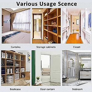 Self Adhesive Ceiling & Wall Curtain Track for Windows 12ft, No Drilling, Screws or Tools Curtain Rail for Bedroom, Shower, Closet and RV - Easy to Install Curtain Rod with Curtain Clips