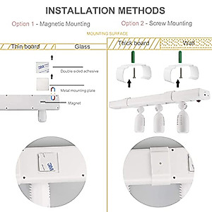 BIGLIGHT LED Track Light, Dimmable Accent Lighting with Rotatable Heads, Plug in Spotlight with Remote Control for Highlight Kitchen Counter Cabinet Gallery Picture Bathroom Basement Artwork