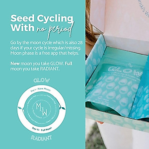 Manski's Wellness Glow & Radiant Seed Cycle Kit | PMS Support | Organic Seed Cycling | Natural Hormone Balance | Ease Cramps | Mitigate Cycle Symptoms | Vegan Supplement