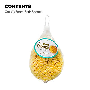 Jacent Deep Cleaning Sea Foam Bath and Body Sponge, 1-Pack, Sponge for Bathing, Scrubbing Sponge, Bathing Sponge, Exfoliating Sponge, Body Sponge for Adults, Teens, and Children