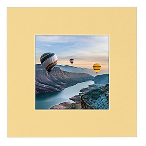 12x18 Mat Bevel Cut for 11x17 Photos - Acid Free Marzipan Beige Precut Matboard with Backing Board and Crystal Clear, Self Seal Photo Mat Bag - for Pictures, Photos, Framing - 4-ply Thickness