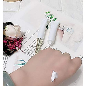 6PCS 15ML/0.5oz Empty White Plastic Soft Squeeze Tubes Cosmetic Eye Cream Tube Bottle with Silver Cap Makeup Sample Travel Packing Container Jars Dispenser for Eyecream Lip Balm Gloss DIY Beauty Tool