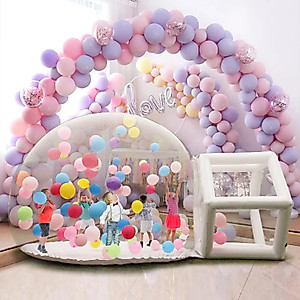 Inflatable Bubble Balloon Dome Clear Bubble Tent Decorative Inflatable Bubble House Dome for Kids Party Birthday Home Event Exhibition(10ft Dome, 6ft Tunnel)