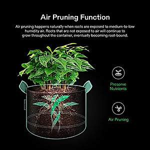 VIVOSUN 5-Pack 7 Gallon Plant Grow Bags, Heavy Duty Thickened Nonwoven Fabric Pots with Handles