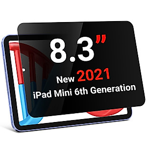 ZOEGAA Privacy Screen Protector for iPad Mini 7(2024,A17 Pro 7th Gen) /iPad Mini 6(2021,6th Gen),Anti Blue Light Anti-Spy Matte Screen Film Guard Screen Protector for 8.3