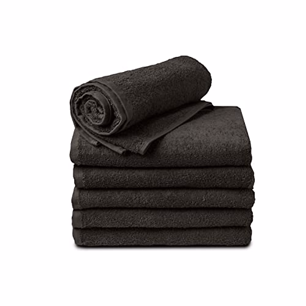 Cotton Bath Towels Set Grey 24" x 48" Pack of 6 Ultra Soft 100% Cotton Bath Towel Charcoal Grey Highly Absorbent Daily Usage Bath Towel Ideal for Pool Home Gym Spa Hotel