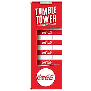 MasterPieces Family Games - Coca-Cola Wood Block Tumble Tower - Officially Licensed