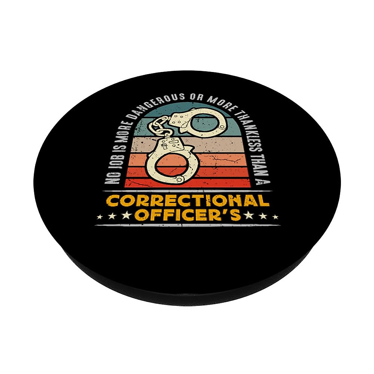 No Job Is More Dangerous Or Thin Silver Corrections Officer PopSockets Swappable PopGrip