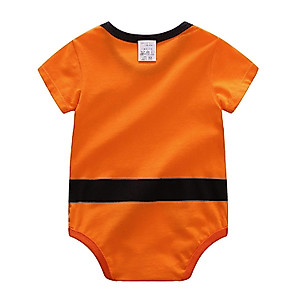daimenmeng Baby Romper Jumpsuits Cosplay Newborn Cotton Bodysuit One Piece Clothes for Boy Short Sleeve Orange3 0-3 Months/59