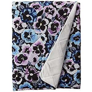 Vera Bradley Women's Throw Blanket, Plum Pansies, One Size