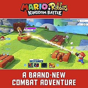 New Switch Deluxe Game Bundle For Holiday: Nintendo Switch with Neon Blue and Neon Red Joy-Con - 6.2" Touchscreen LCD Display + Mario and Rabbids Kingdom Battle Game, and T.F. Card