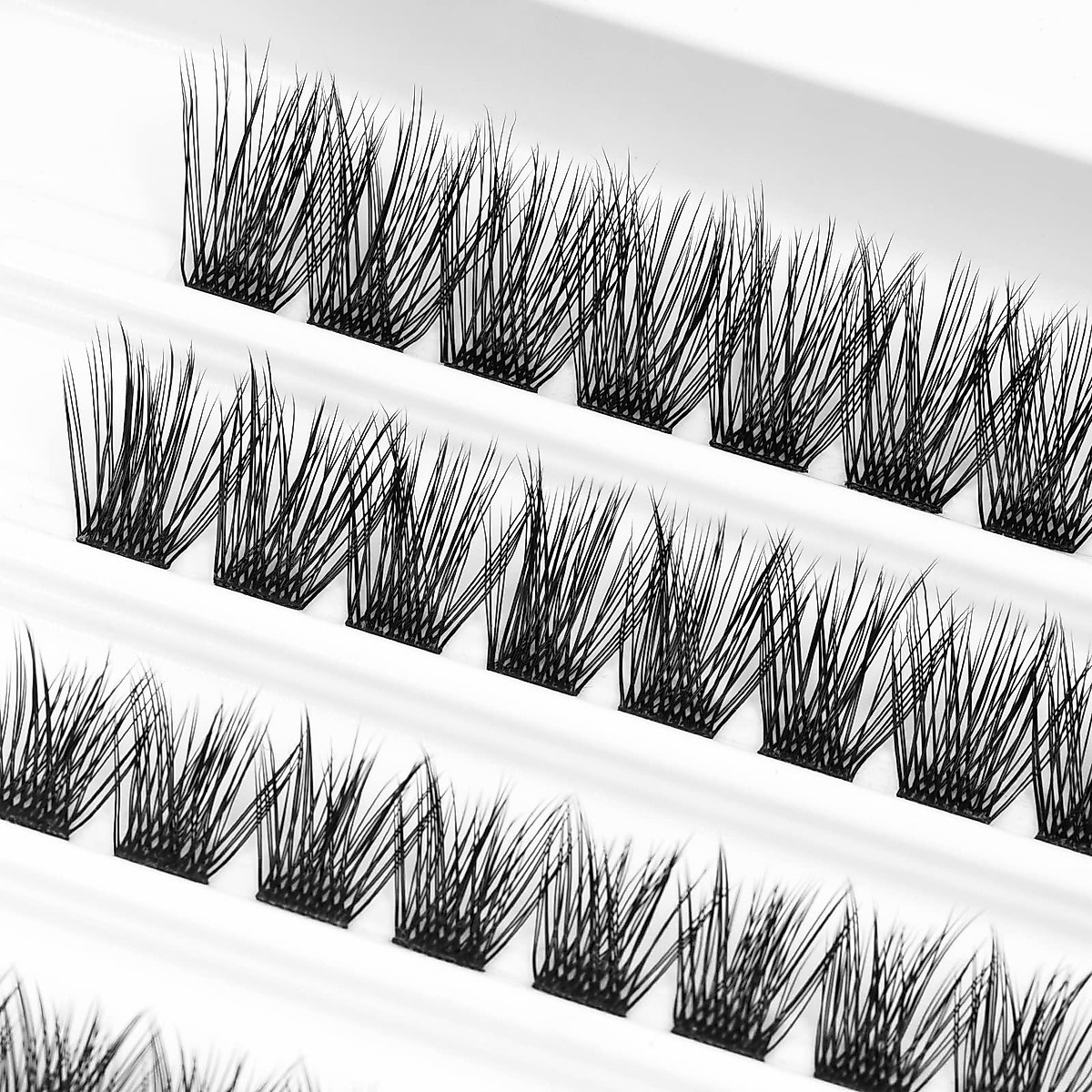 WONSIS Lash Clusters, False Eyelashes Individual for DIY Lash Extension, 48 Clusters Mix Length Individual Lashes, Natural Look Reusable Cluster Lashes for Home Eyelash Extensions (Volume)