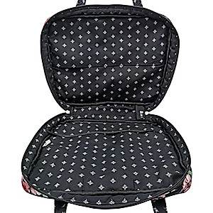 DIWI Quilted Bible Cover Extra Large Sizes 11.25 X 8.25 X 2.75 Inches Bible Tote Good Book Case (XL, C2 Rose Beauty)