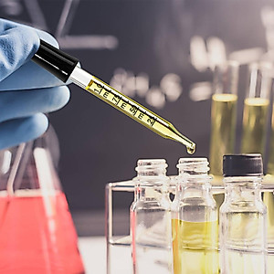 Paoeyrb 10Pcs Eye Dropper with Durable Rubber Head, 1ml Glass Dropper, Liquid Droppers for Oils, Eye Droppers for Medicine, Precise Pipette Droppers for Crafts, Essential Oil, Food