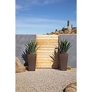 Veradek V-Resin Indoor/Outdoor Taper Planter (Espresso, 30 inch - 2 Pack)