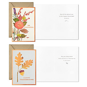 Hallmark Thanksgiving Cards Assortment, Thankful (36 Assorted Cards with Envelopes)