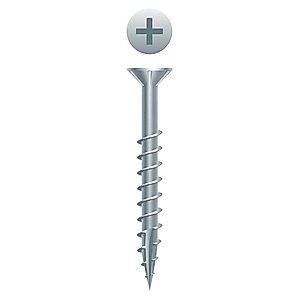 #8 x 1-5/8" Phillips Flat ZINC Plated Particle Board Screws 5,000ct | X826NZ