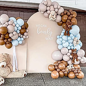 100pcs Brown Balloons 18 inch +12 inch +10 inch +5 inch Latex Party Coffee Balloon Birthday Balloons Baby Shower Decorations Wedding Balloons bulk