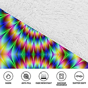 Abstract Mushroom Colorful Wearable Blanket Shirt Printed Pullover Super Dalian Hoodie Tv Blanket With Sleeves And Pockets