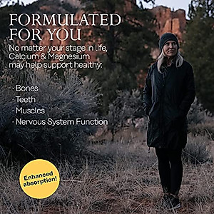 Solaray Enhanced Absorption Calcium Magnesium - 180 VegCaps - 2:1 Ratio - Supports Bone Strength & Healthy Teeth - Vegan