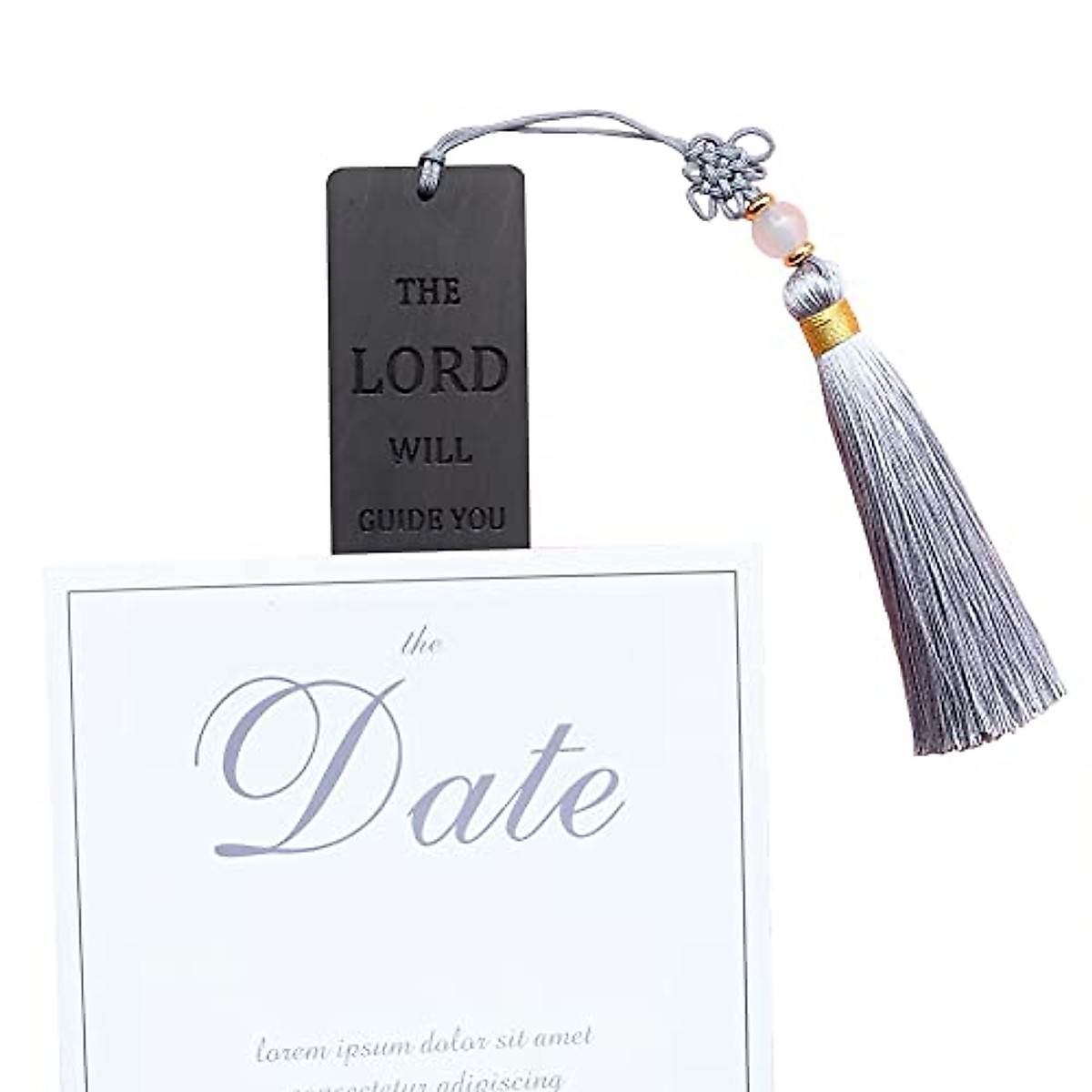 Bible Verses Bookmarks, Inspirational Christian Gifts for Men Women, Religious Gifts for Book Lover (The Lord Will Guide You Always - Black)