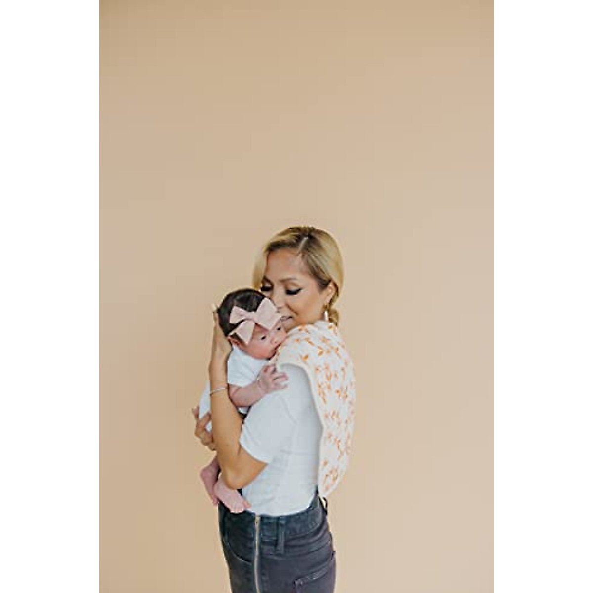 Baby Burp Cloth Large 21''x10'' Size Premium Absorbent Triple Layer 3-Pack Gift Set"Rue" by Copper Pearl