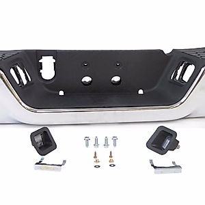 ACANII - For 2009-2018 Dodge Ram 1500 10-12 Ram 2500 3500 Truck Pickup Complete Chrome Steel Rear Step Bumper Assembly