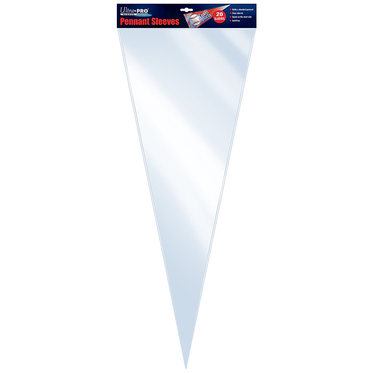 Ultra PRO Protective Sleeves for Pennants (20 Count Pack), Clear