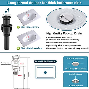 Midanya Bathroom Sink Faucet Waterfall Spout Single Handle 1 Hole Deck Mount Mixer Tap Lavatory Vanity Vessel Faucet Commercial with Pop Up Drain,Short, Polish Chrome