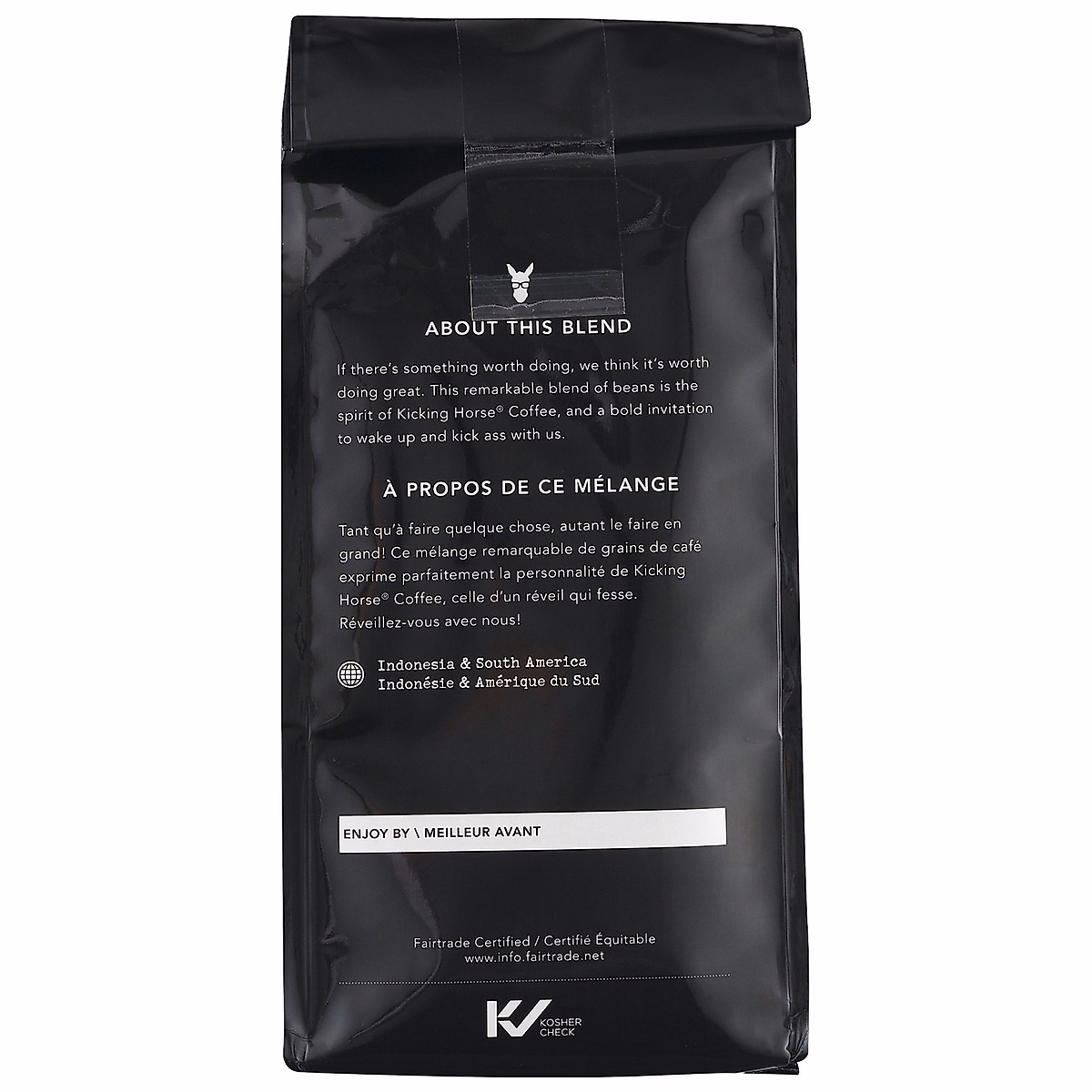 Kicking Horse Coffee, Kick Ass, Dark Roast, Whole Bean, Certified Organic, Fairtrade, Kosher Coffee, 2.2 lb, 35.2 Ounce & Kick Ass, Dark Roast, Ground, 10 oz - Certified Organic, Fairtrade