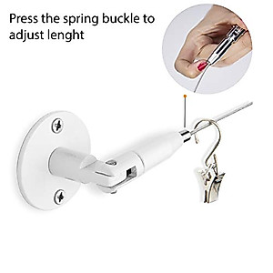 You Have Space TOTART Picture Hanging Kit and Curtain Rod with 18 Clips for Kids Crafts, Artwork, Tapestry, Stainless Steel, White