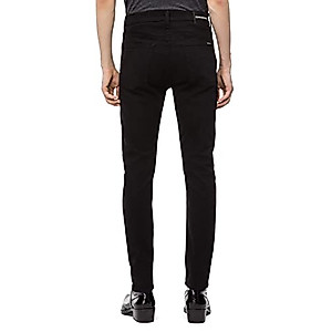 Calvin Klein Men Skinny Fit Jeans, Black, 32W x 30L