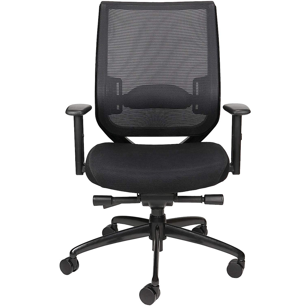 Oak Hollow Furniture Reina Series Office Chair Ergonomic Executive Computer Chair with Breathable Fabric Seat Cushion and Mesh Back, Adjustable and Comfortable, Lumbar Support, Swivel and Tilt