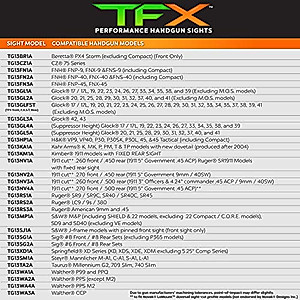 TRUGLO TFX Tritium & Fiber-Optic Xtreme Front & F.A.S.T. Rear Handgun Sight Set | Durable Shock-Resistant Compact Glowing Day & Night Tactical Sights, Compatible with Glock Handguns