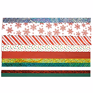 Christmas Tissue Paper (Hologram, Printed & Solid) 100 Sheets