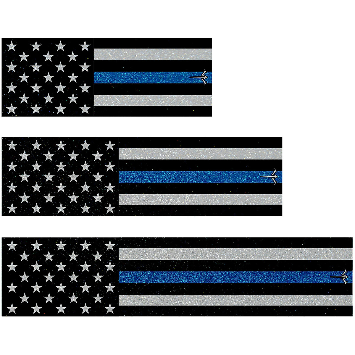 White Water Archery Thin Blue Line American Flag Arrow Wraps 15 Pc Pack Choose Length Width (5, 1)