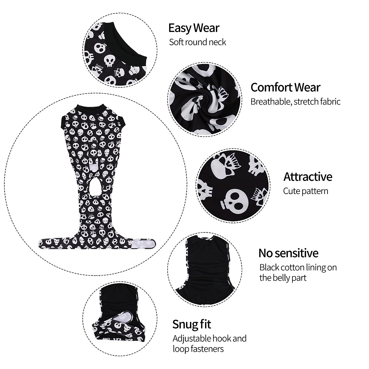 CuteBone Dog Surgery Recovery Suit Cat Surgical Onesie Female Body Suits Male Prevent Pet from Licking Wounds SSF05XL