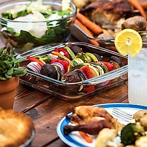 Pyrex, Clear Basics 2 Quart Glass Oblong Baking Dish, 11.1 in. x 7.1 in. x 1.7 in, 2 QT Rectangular