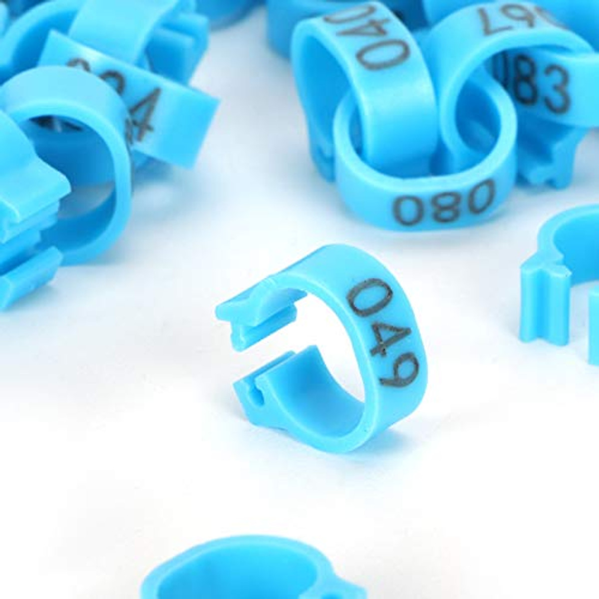 01 Bird Foot Clip, Easy to and Use Poultry Leg Rings and Light Weight Bird Leg Bands for Homing Pigeons for Outdoor(Blue)