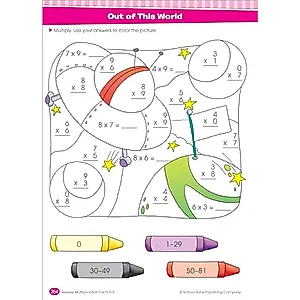 School Zone - Big Third Grade Workbook - 320 Pages, Ages 8 to 9, 3rd Grade, Reading, Writing, Math, Science, History, Social Science, Critical Thinking, and More (School Zone Big Workbook Series)