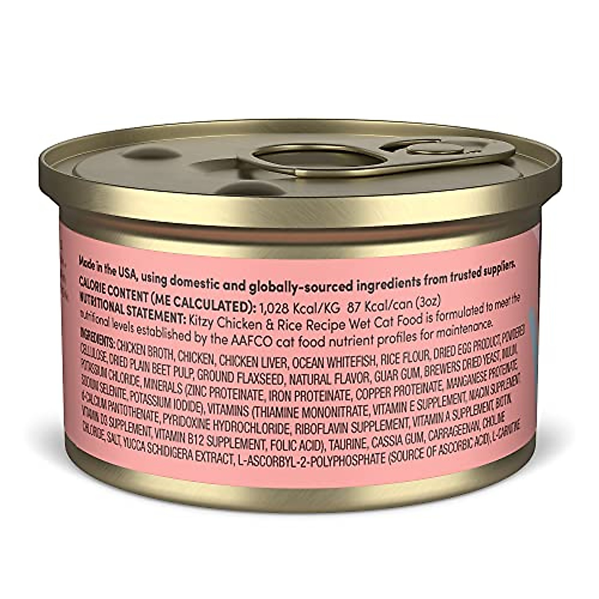 Amazon Brand - Kitzy Pate Canned Cat Food, Chicken and Rice, 3 Oz ( 24 Pack)