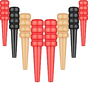 48 Pieces Wooden Cribbage Pegs Wood Cribbage Board Pegs Fit 1/ 8 Holes with Storage Pouch for Cribbage Traditional Board Game, 3 Colors