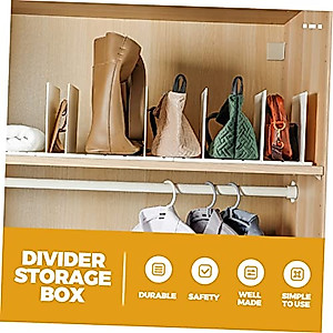 Hohopeti Partition Plate Cabinet Shelves Closet Shelves Separators Table Wardrobe Organizing Dividers Clear Wardrobe Dividers Book Shelf Dividers Clear Shelf Plastic White